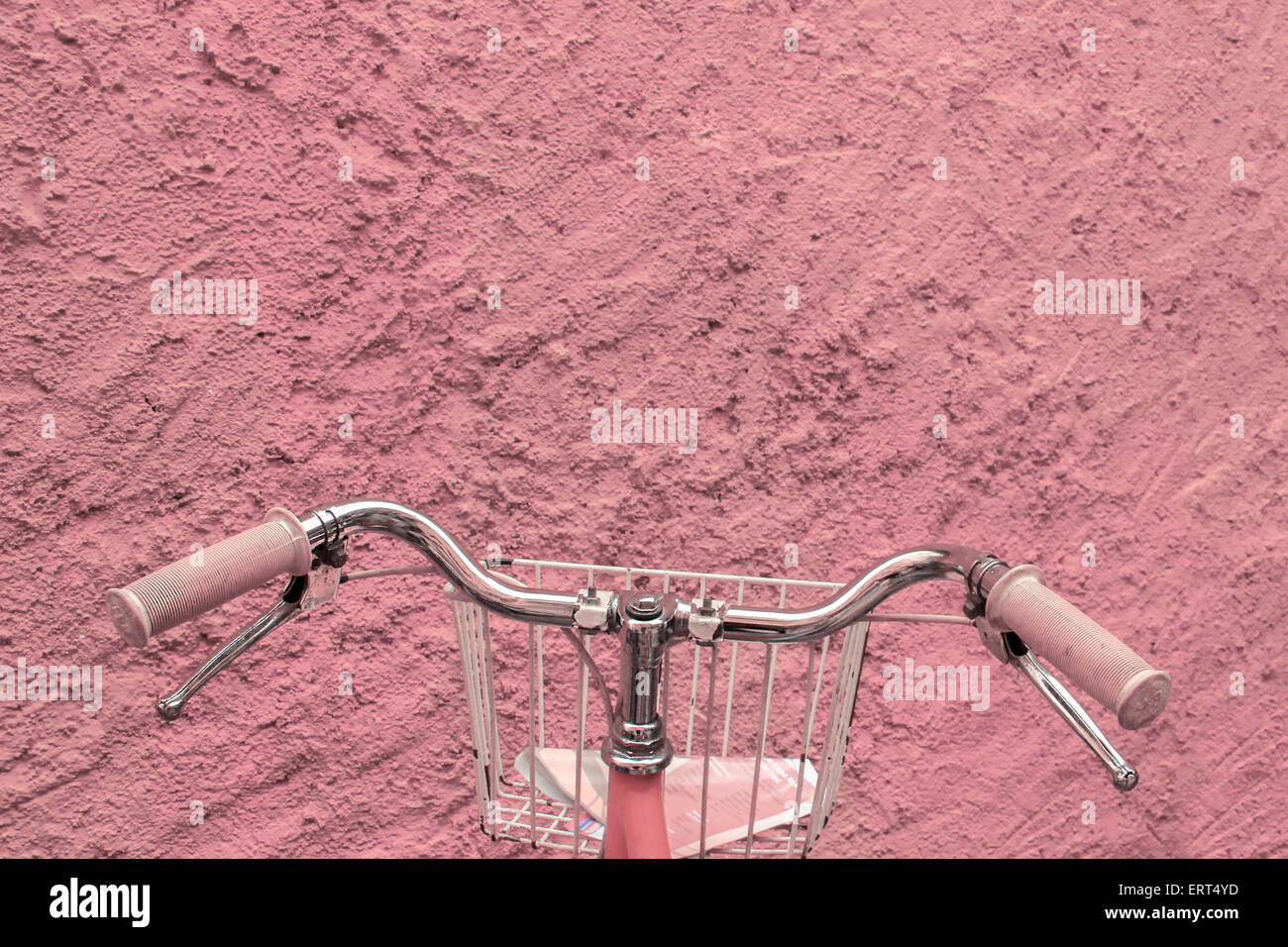PINK BIKE IN PINK BACKGROUND Stock Photo - Alamy