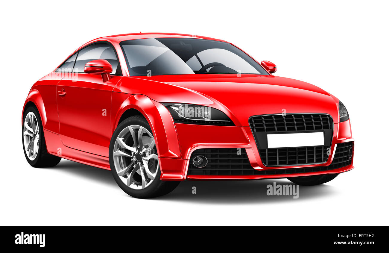 Compact red coupe car Stock Photo - Alamy
