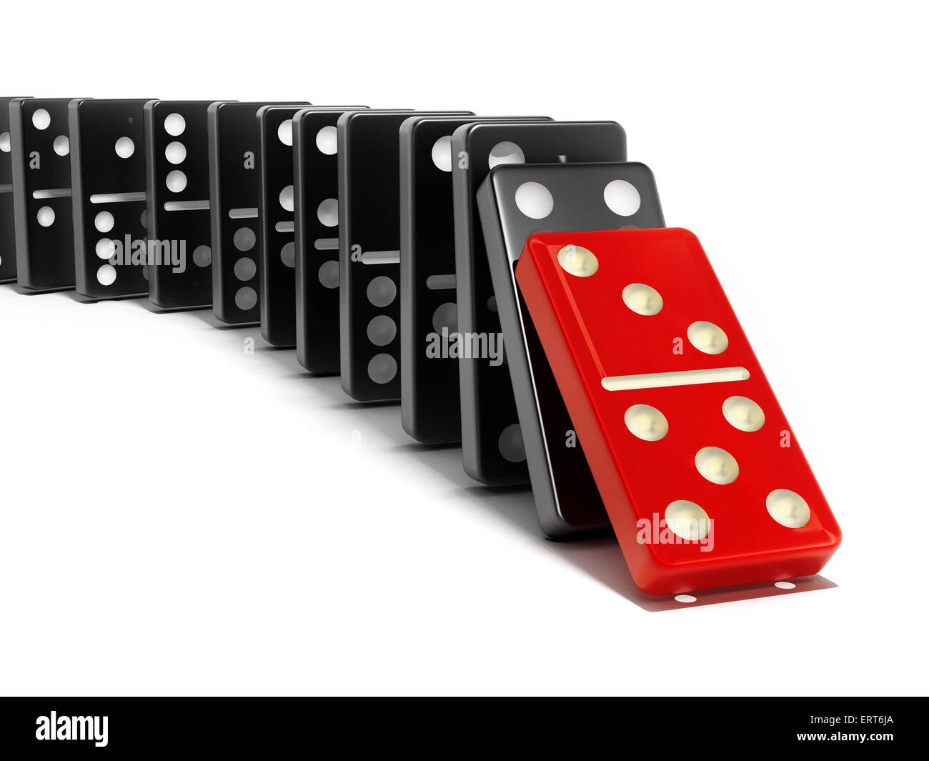Black background domino Cut Out Stock Images & Pictures - Alamy