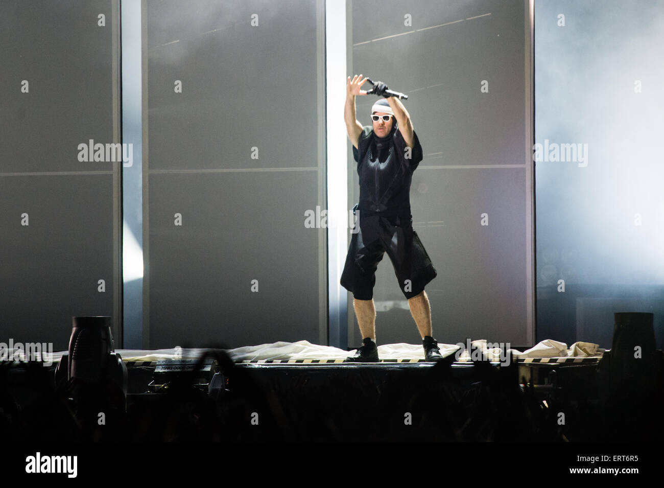 German hip hop group 'Deichkind' performs at Rock im Park music ...