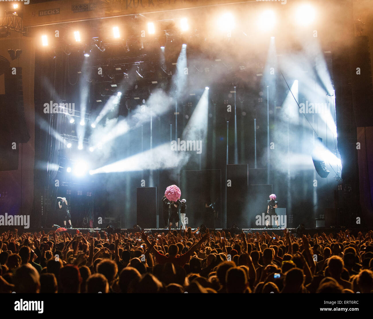 German hip hop group 'Deichkind' performs at Rock im Park music ...