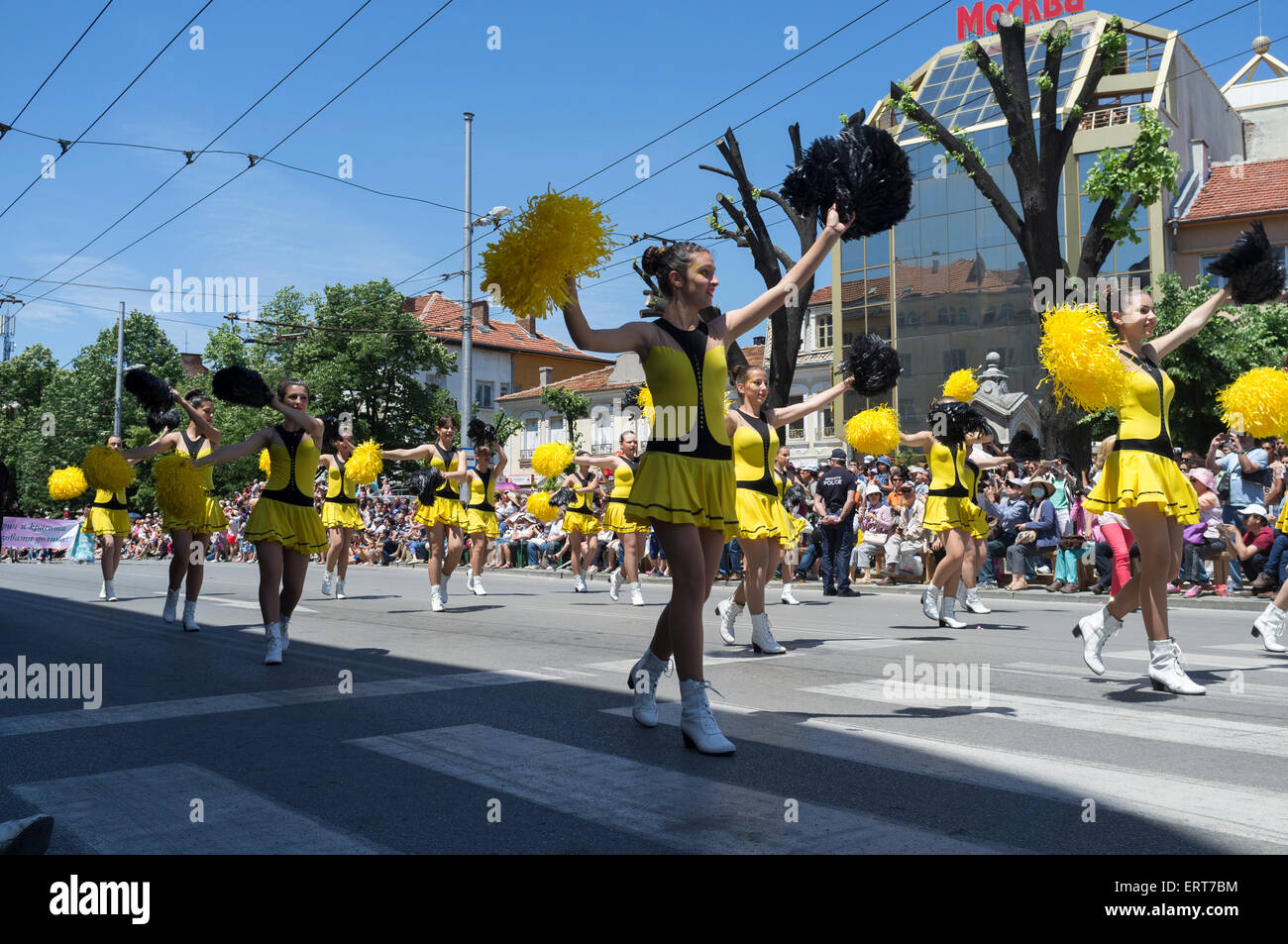 The street parad in Kazanlak during “2015 Rose Festival”. 7th June 2015 ...
