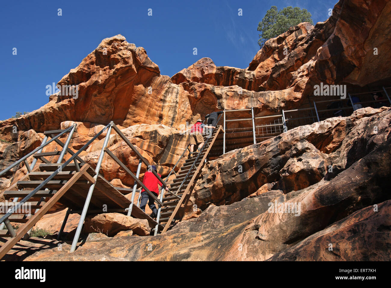 Yourambulla caves rock art site. Flinders Ranges, South Australia Stock ...
