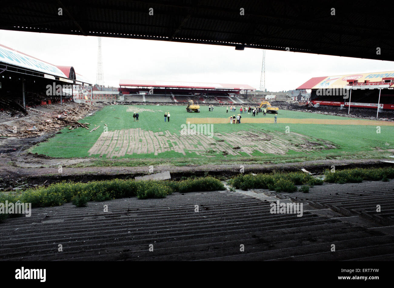 Ayresome Park, the home of Middlesbrough F.C is demolished following ...