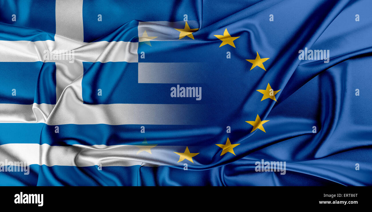 Greece eu flag hi-res stock photography and images - Alamy