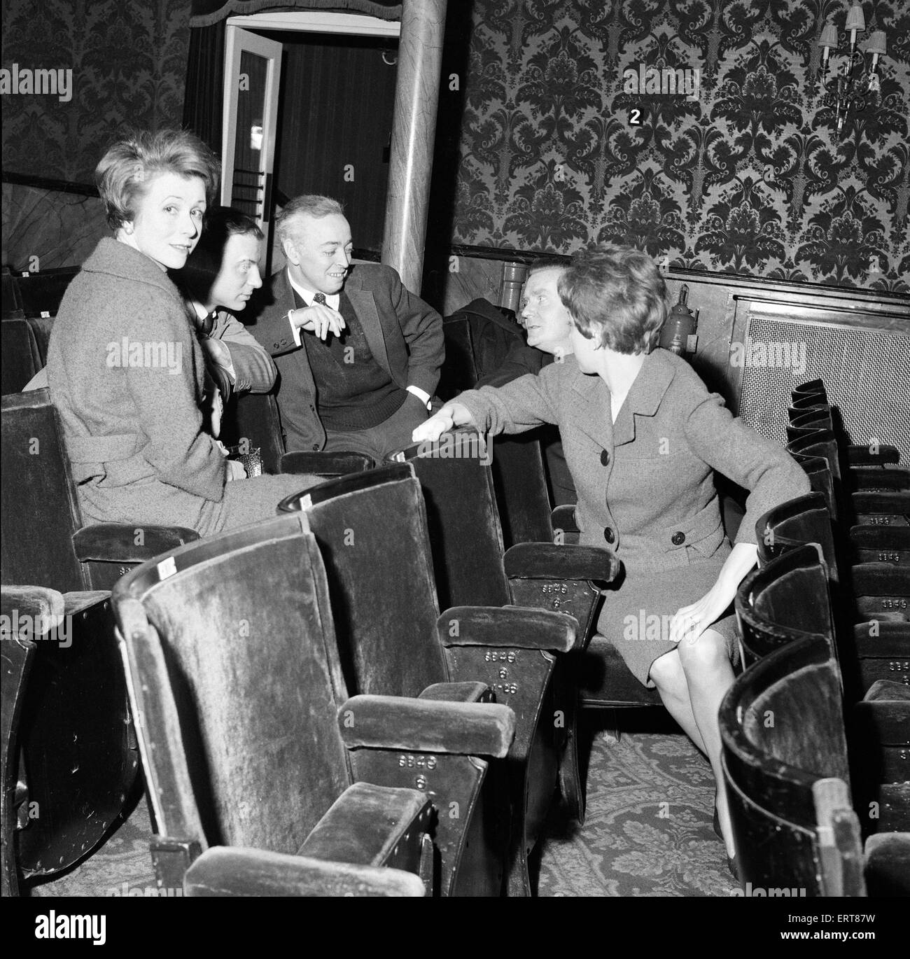 A group of people, including Jack Gelber and Peter Daubeny, involved ...