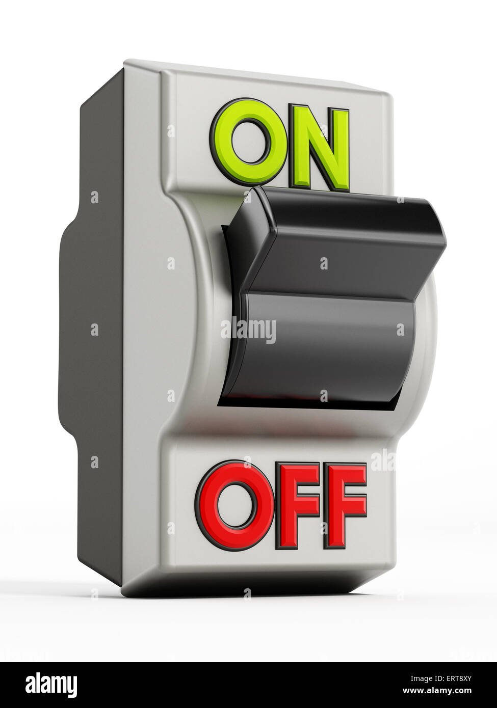 On off button isolated on white background Stock Photo - Alamy