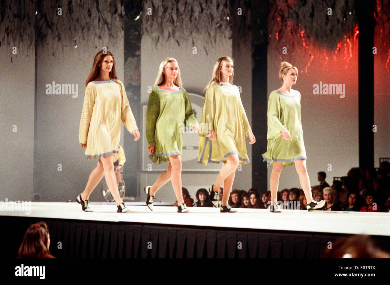 Clothes Show Live, models walking down the catwalk, Birmingham NEC, 6th ...