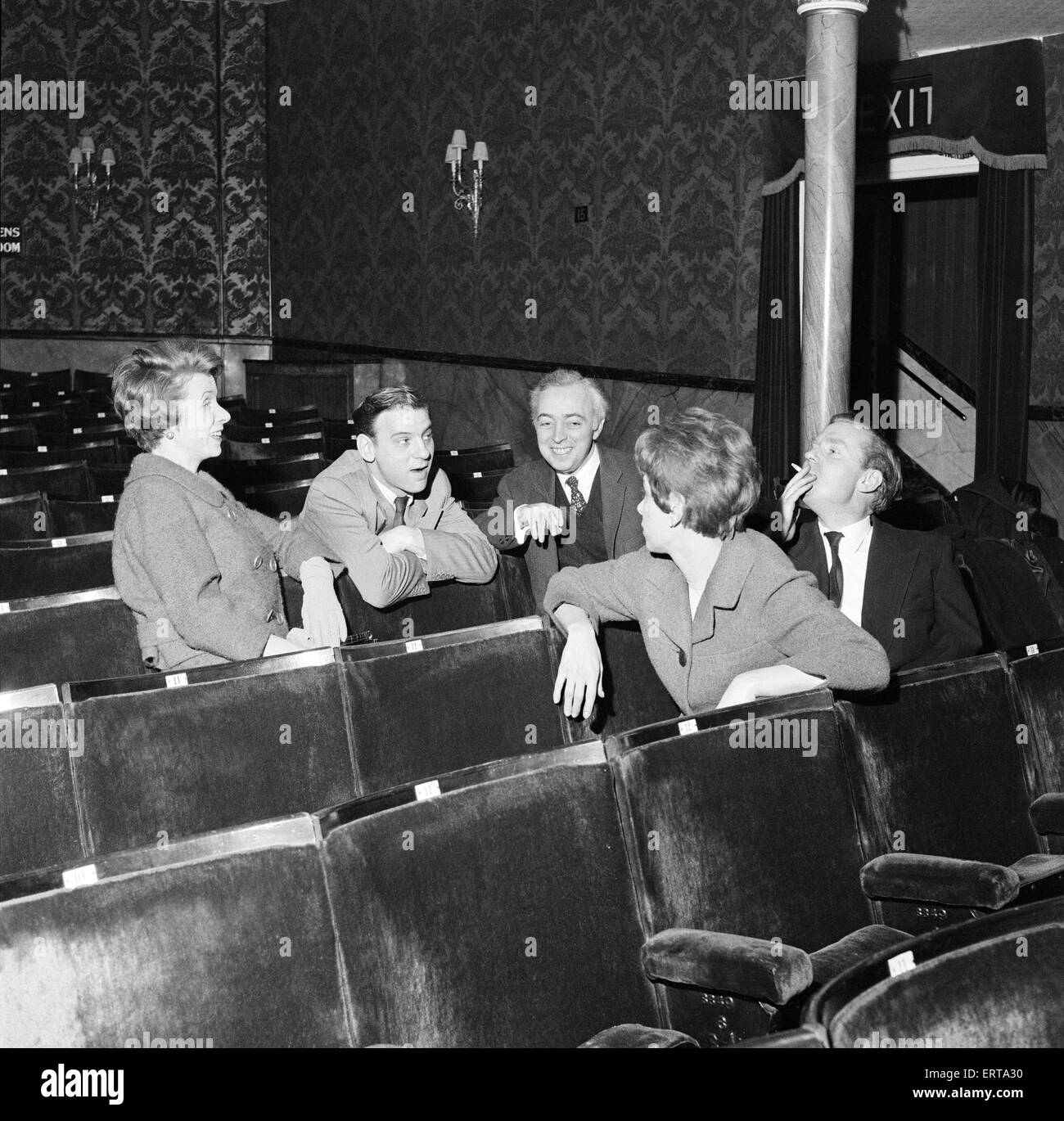 A group of people, including Jack Gelber and Peter Daubeny, involved ...