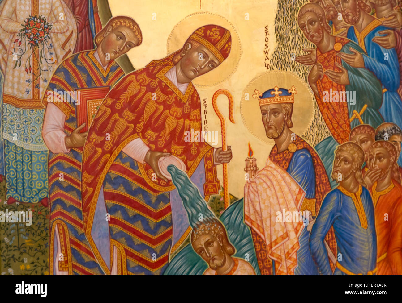 Detail of an icon in Saint Birinus Catholic Church in Dorchester-on ...