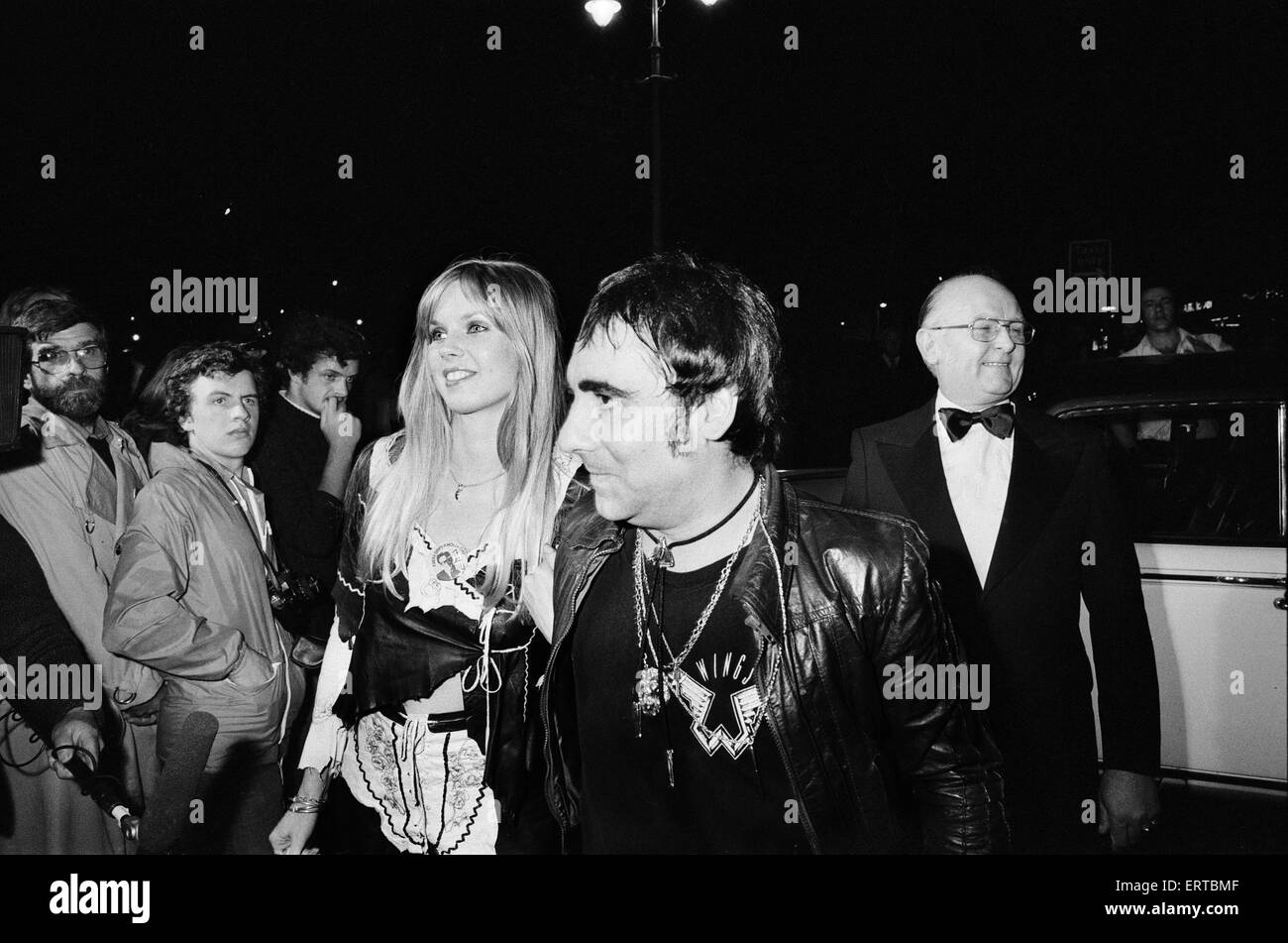 Keith Moon, drummer of the British rock group The Who, attending the ...