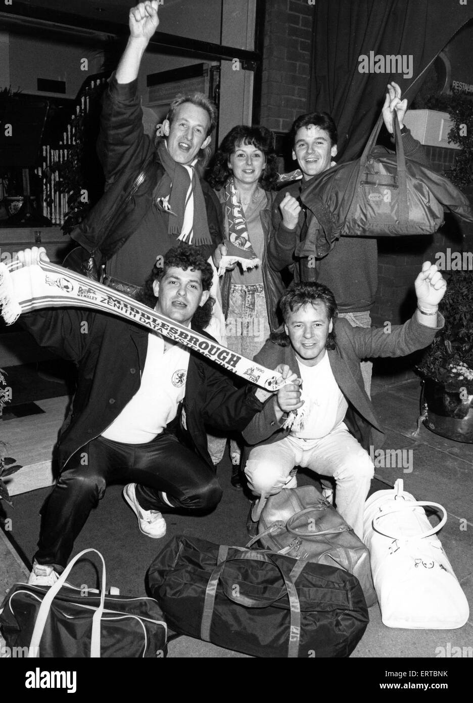 Middlesbrough F.C. fans at Wembley for the Zenith Data Systems Cup ...