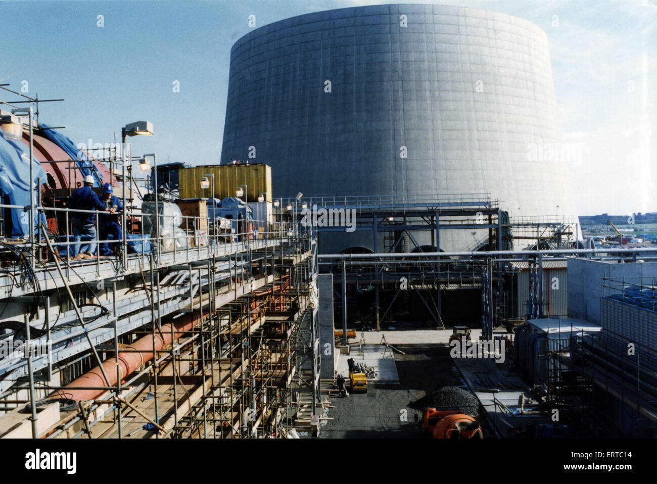 The mighty Enron cooling tower serves as a perfect backdrop to the huge ...