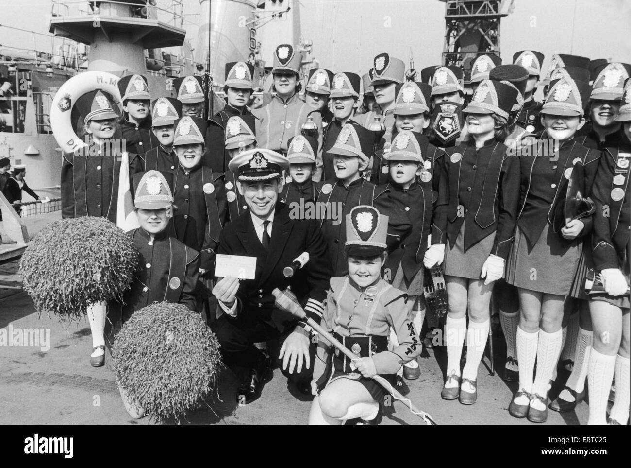 The crew of HMS Diomede can drum up money with the best of them ...