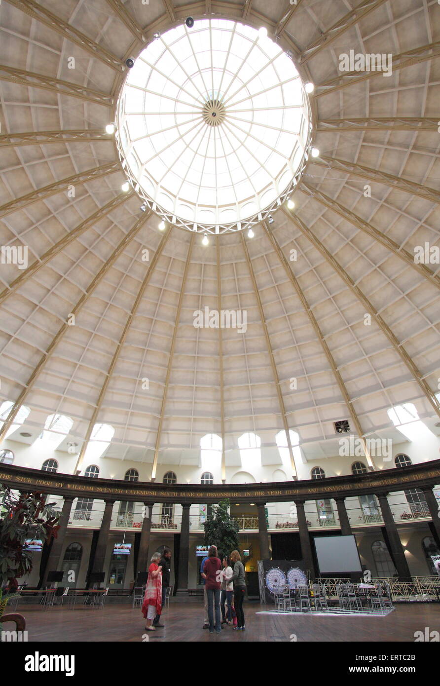 Interior of the Devonshire Dome in Buxton, Derbyshire; the largest ...