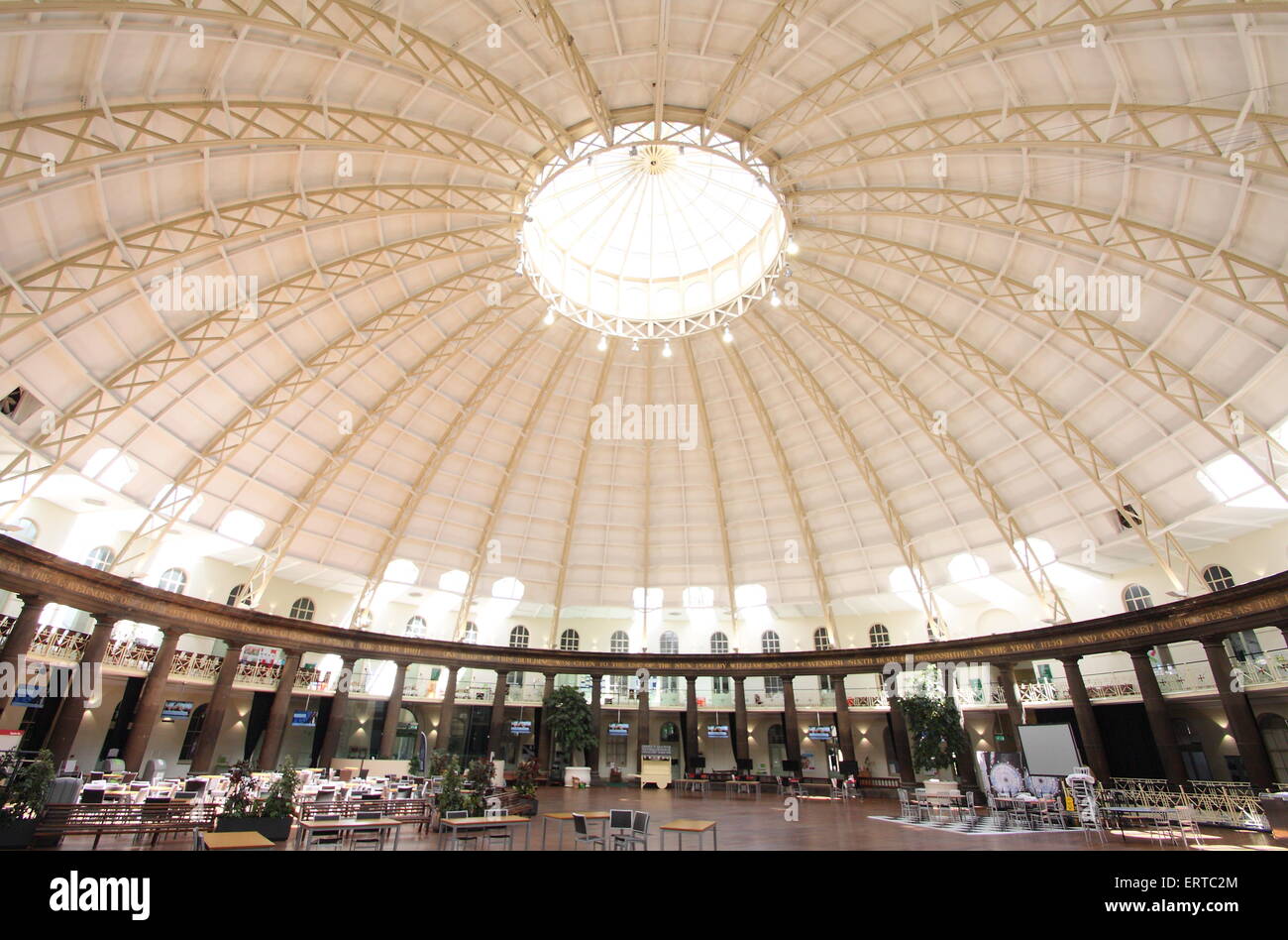 Interior of the Devonshire Dome in Buxton, Derbyshire; the largest ...