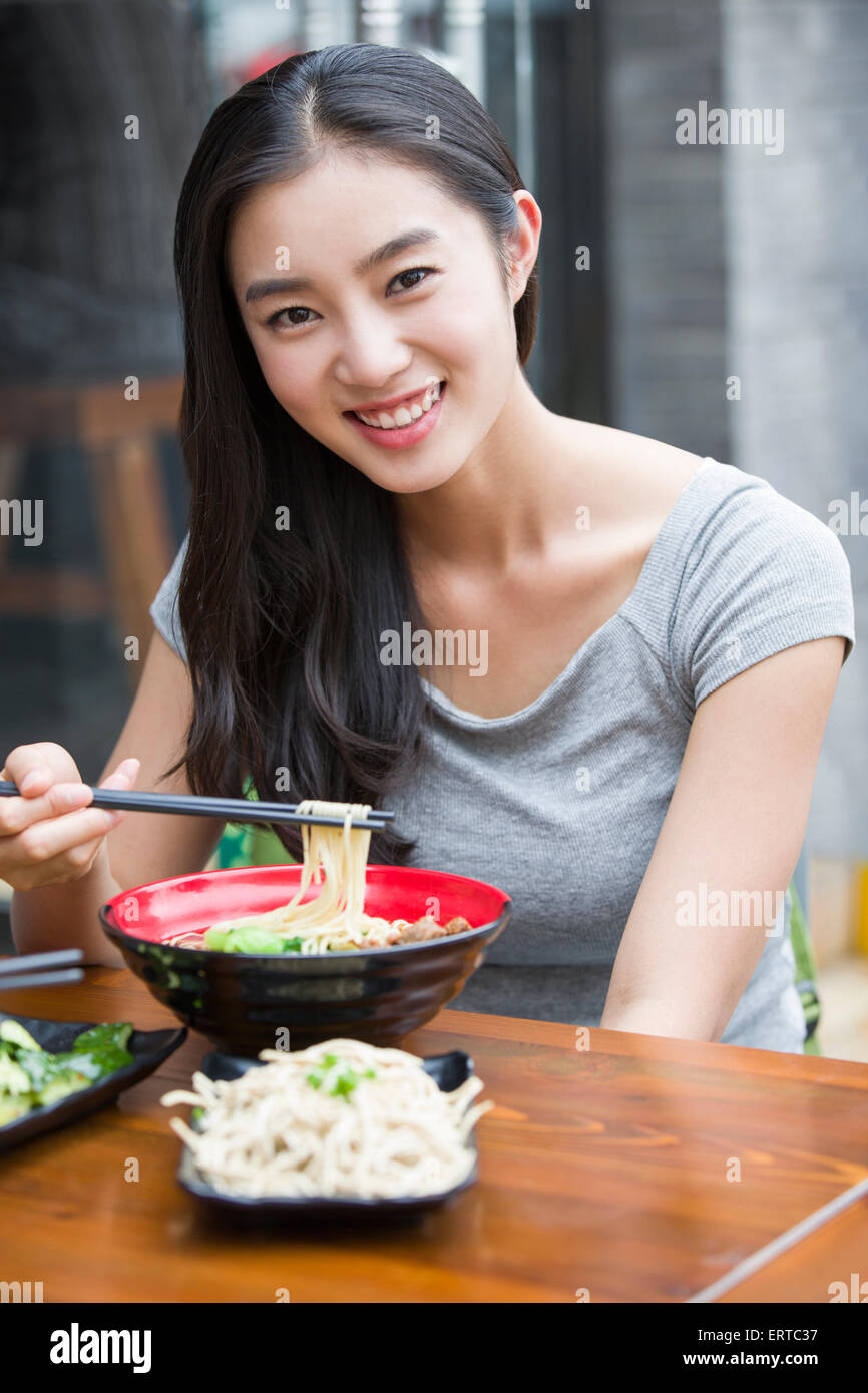 Diner healthy eating restaurant woman hi-res stock photography and ...
