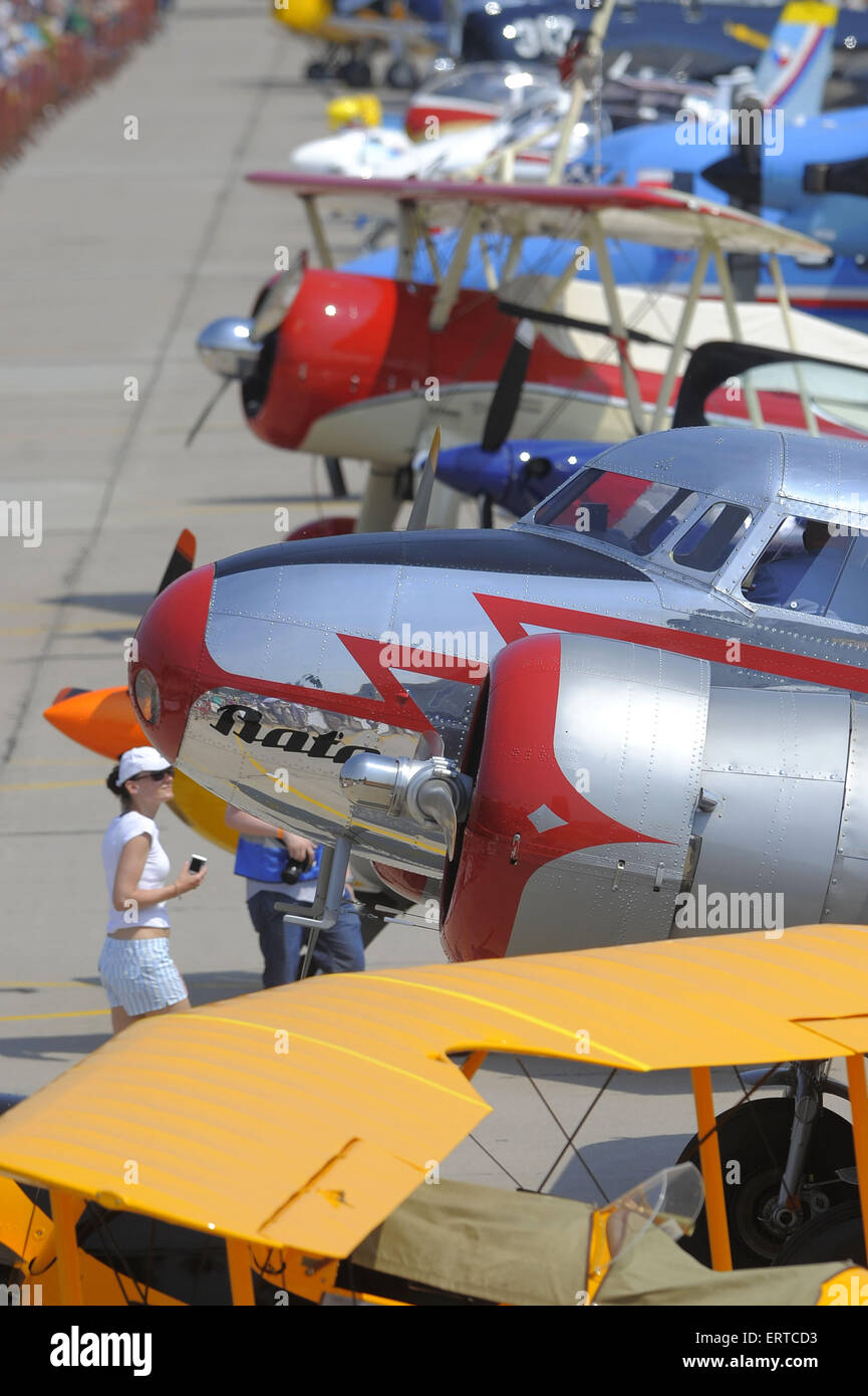 Aviation fair, feast of pilots and aircraft enthusiasts, in Pardubice ...