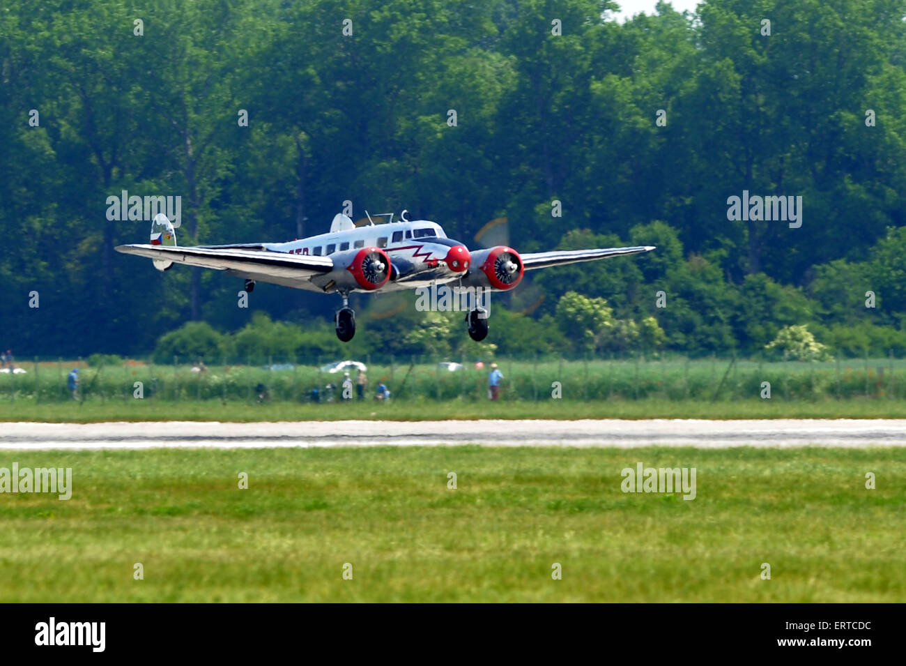 Aviation fair, feast of pilots and aircraft enthusiasts, in Pardubice ...