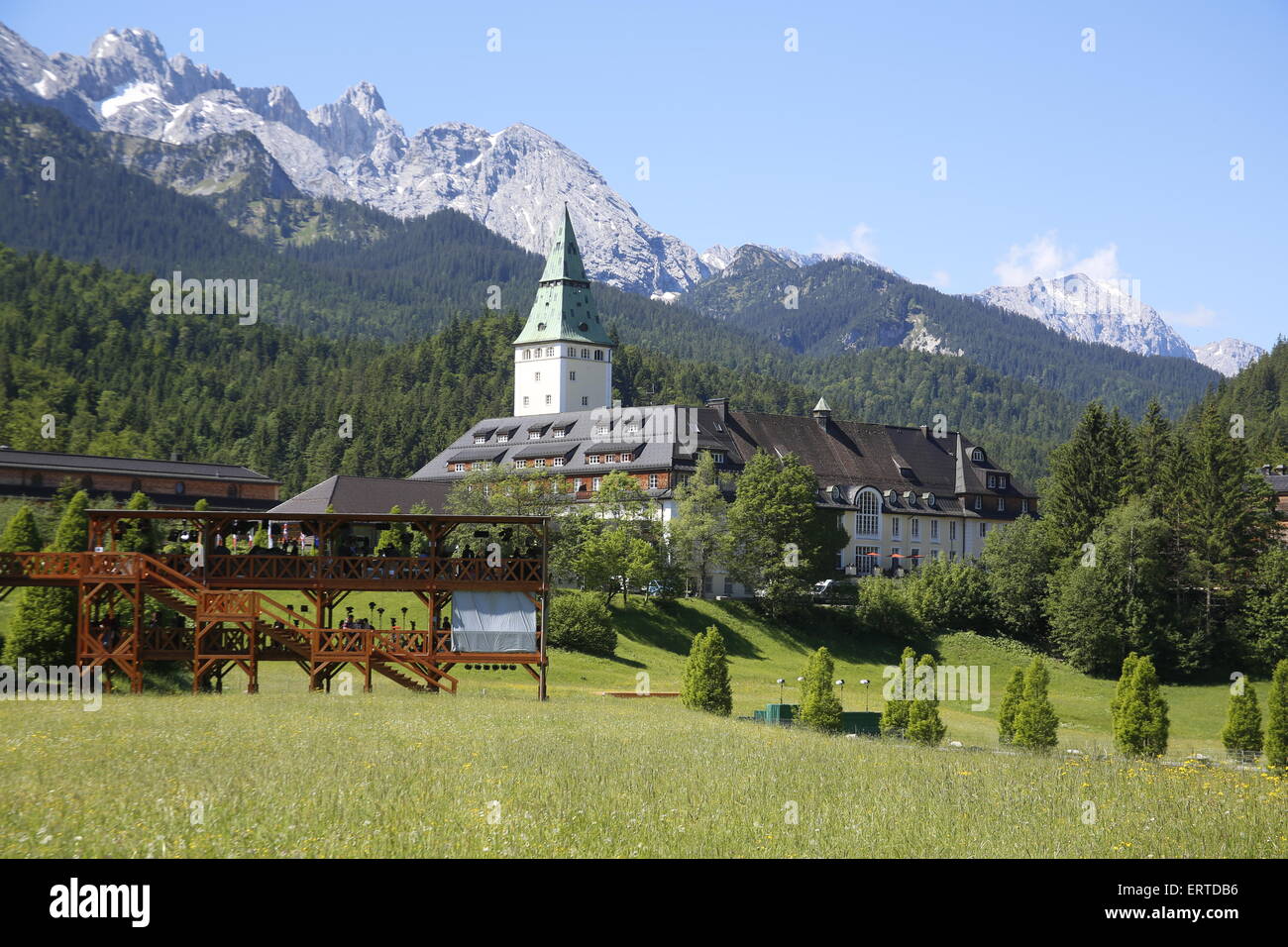 Elmau Castle, Germany. 8th June, 2015. Elmau Castle seen during the G7 ...