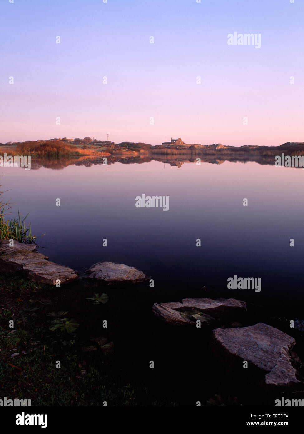 Early morning: site of Llyn Cerrig Bach (W) sacred lake, RAF Valley ...