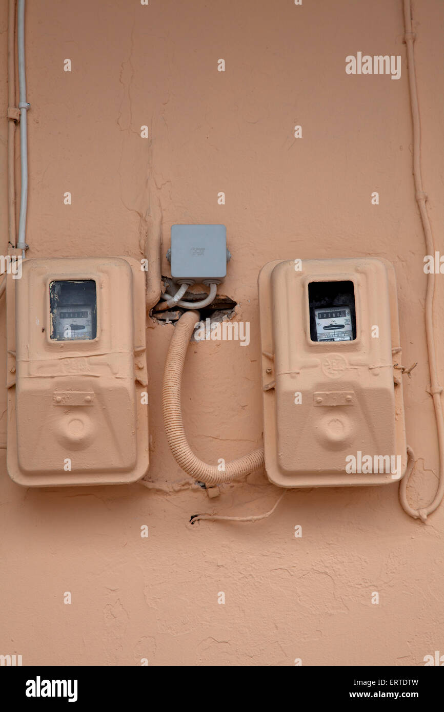 Old fashioned electric meter hi-res stock photography and images - Alamy