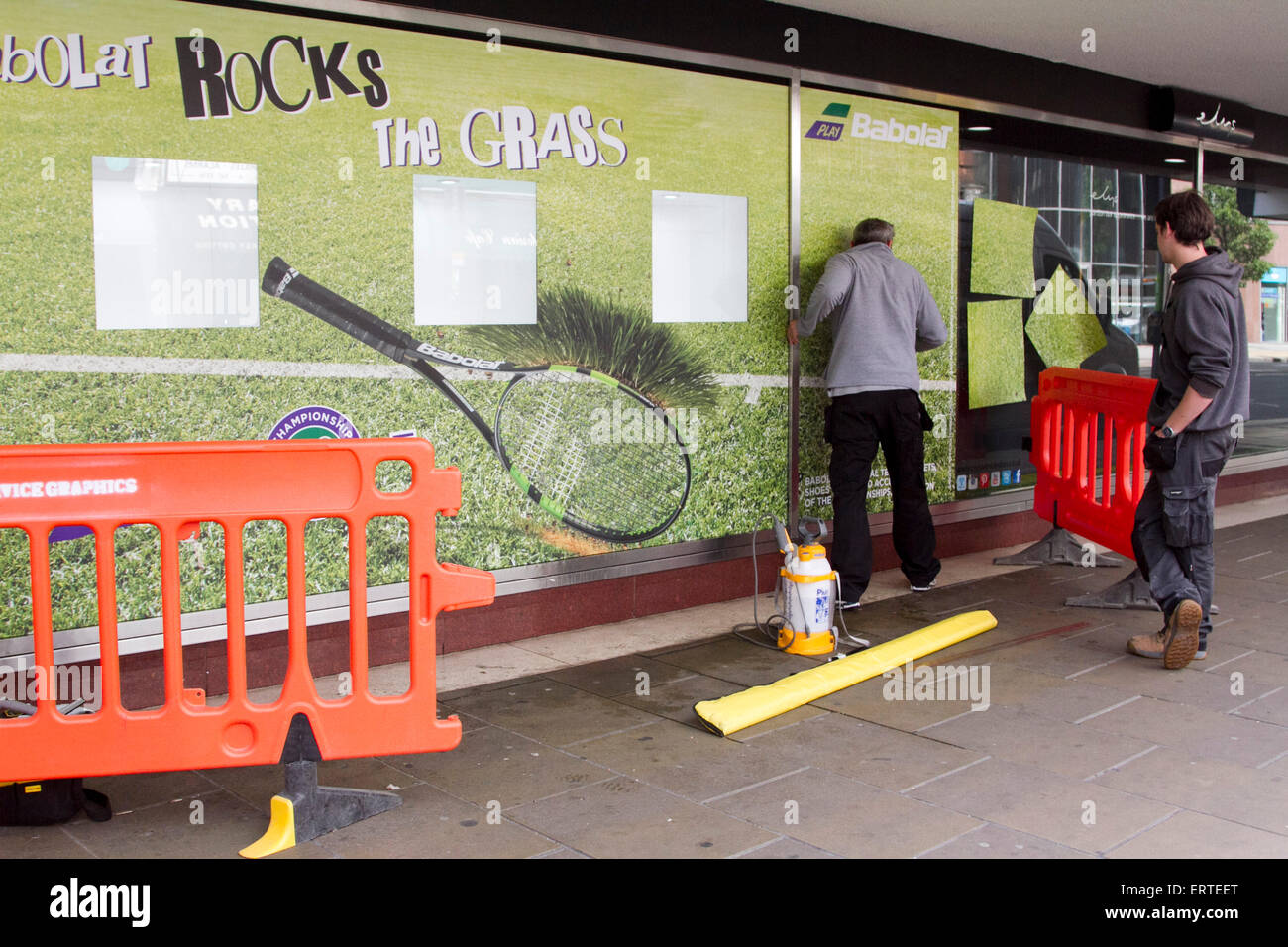 Wimbledon London, UK. 8th June 2015. A department store window is ...