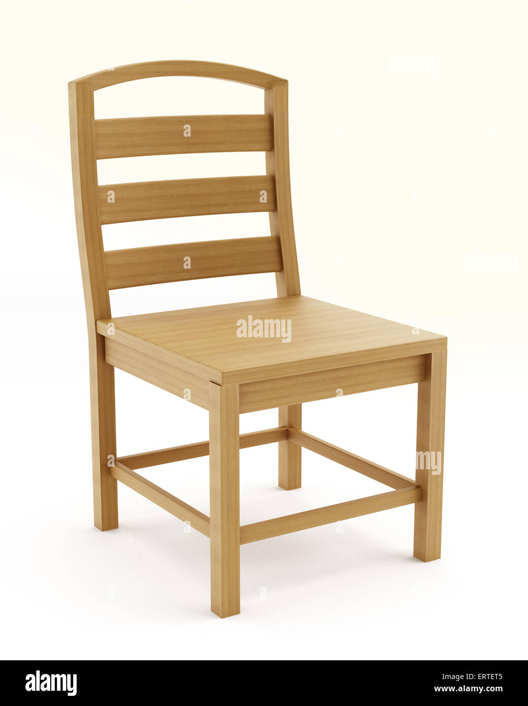 Wooden chair isolated on white background Stock Photo - Alamy