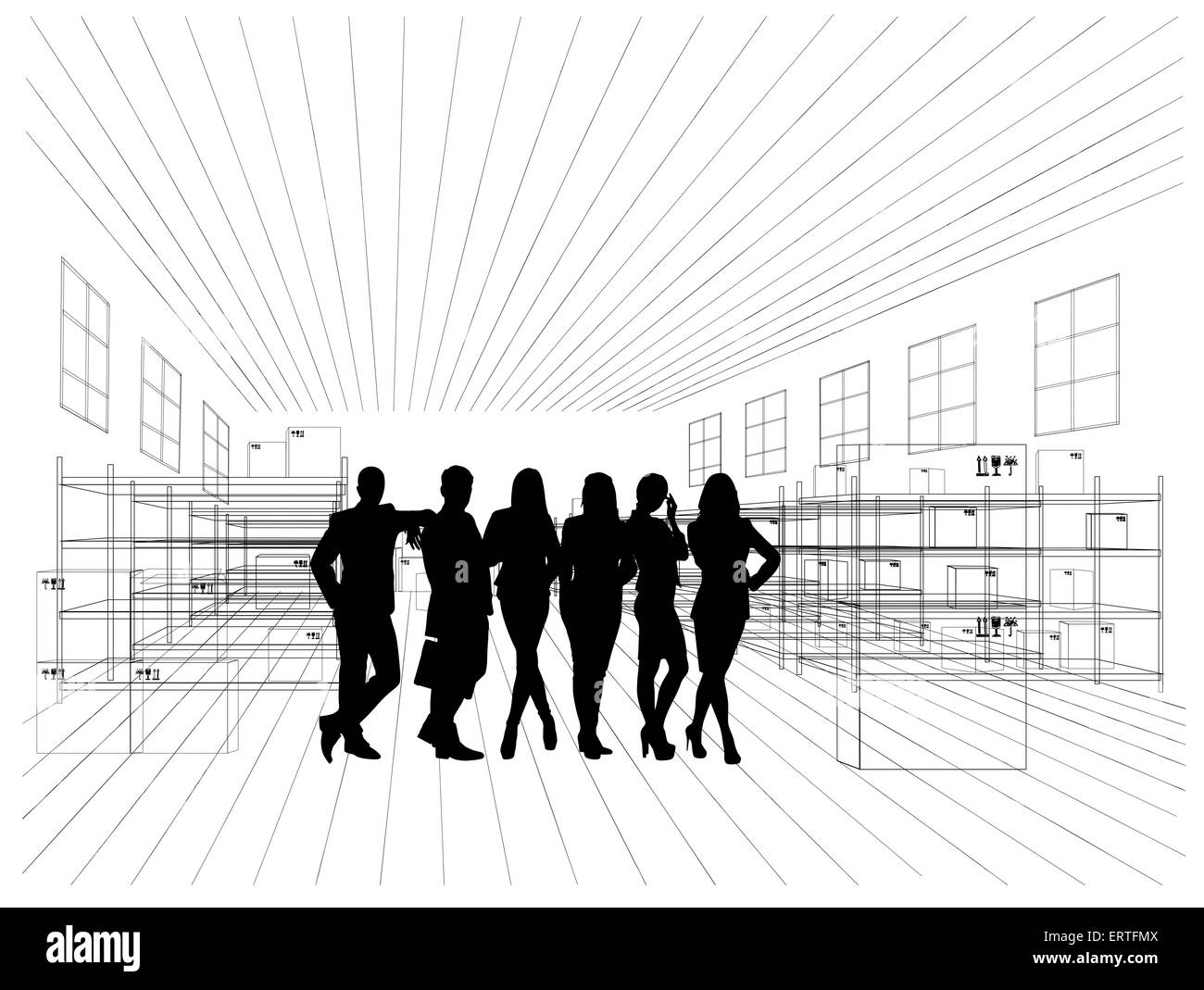 Cad drawing people hi-res stock photography and images - Alamy