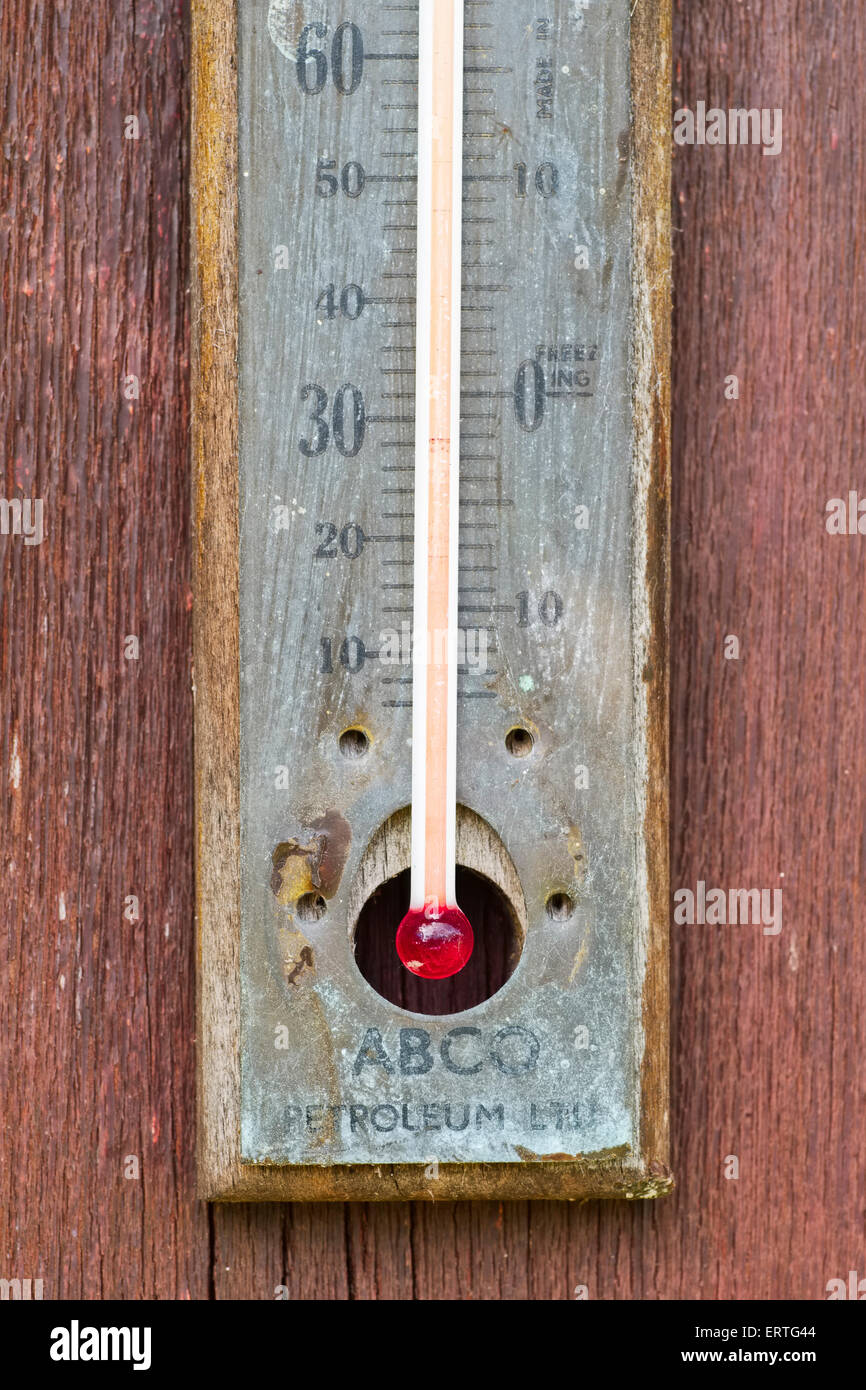 Old and Broken Outdoor Thermometer Stock Photo - Alamy