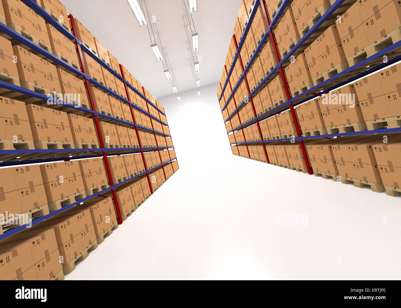 Warehouse shelves filled boxes hi-res stock photography and images - Alamy