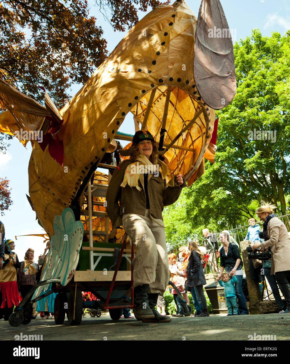 A large float made to look like an aeroplane The Handmade Parade Hebden ...