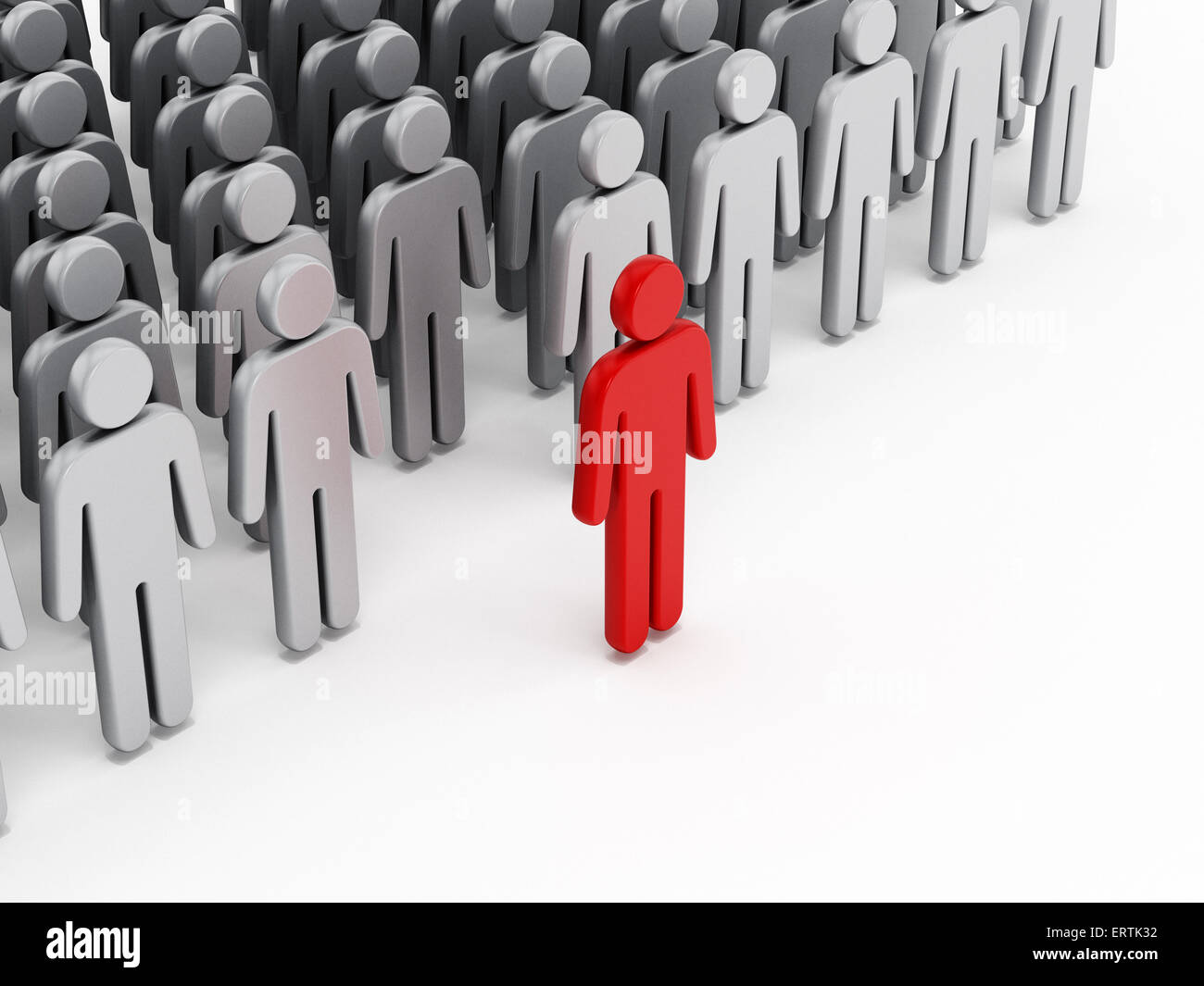 Leader of the group standing out from the others Stock Photo - Alamy