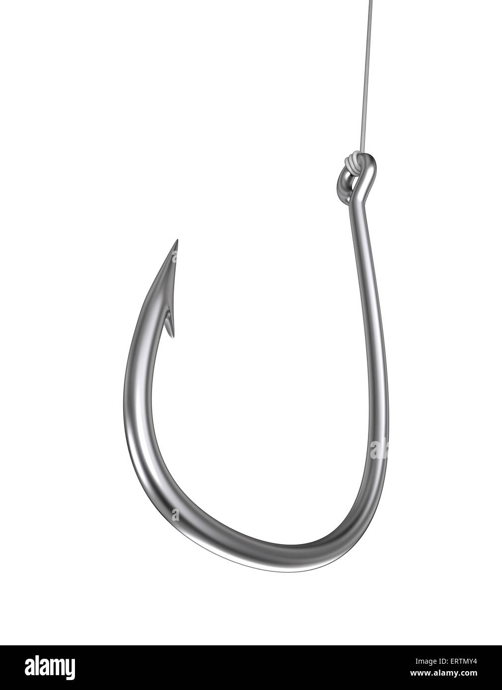 Steel fishhook isolated on white, with clipping path Stock Photo - Alamy