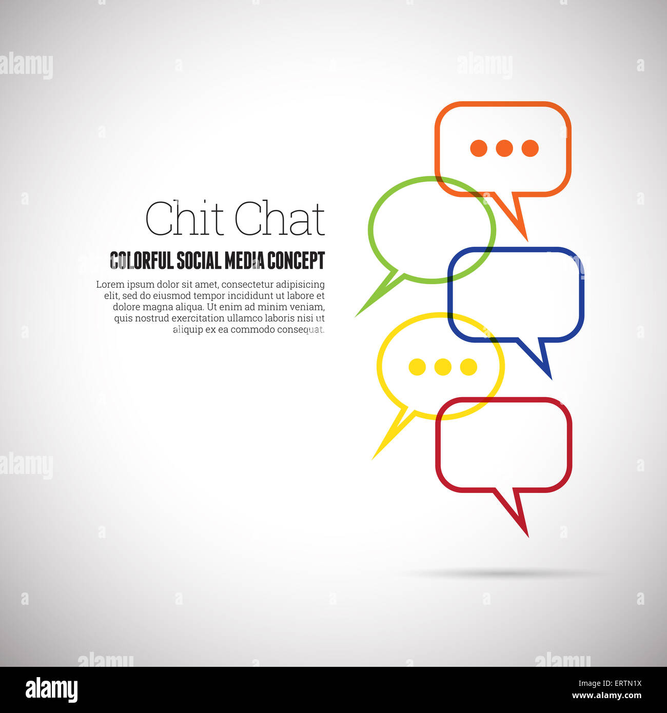 Vector illustration of chit chat social media concept design element ...