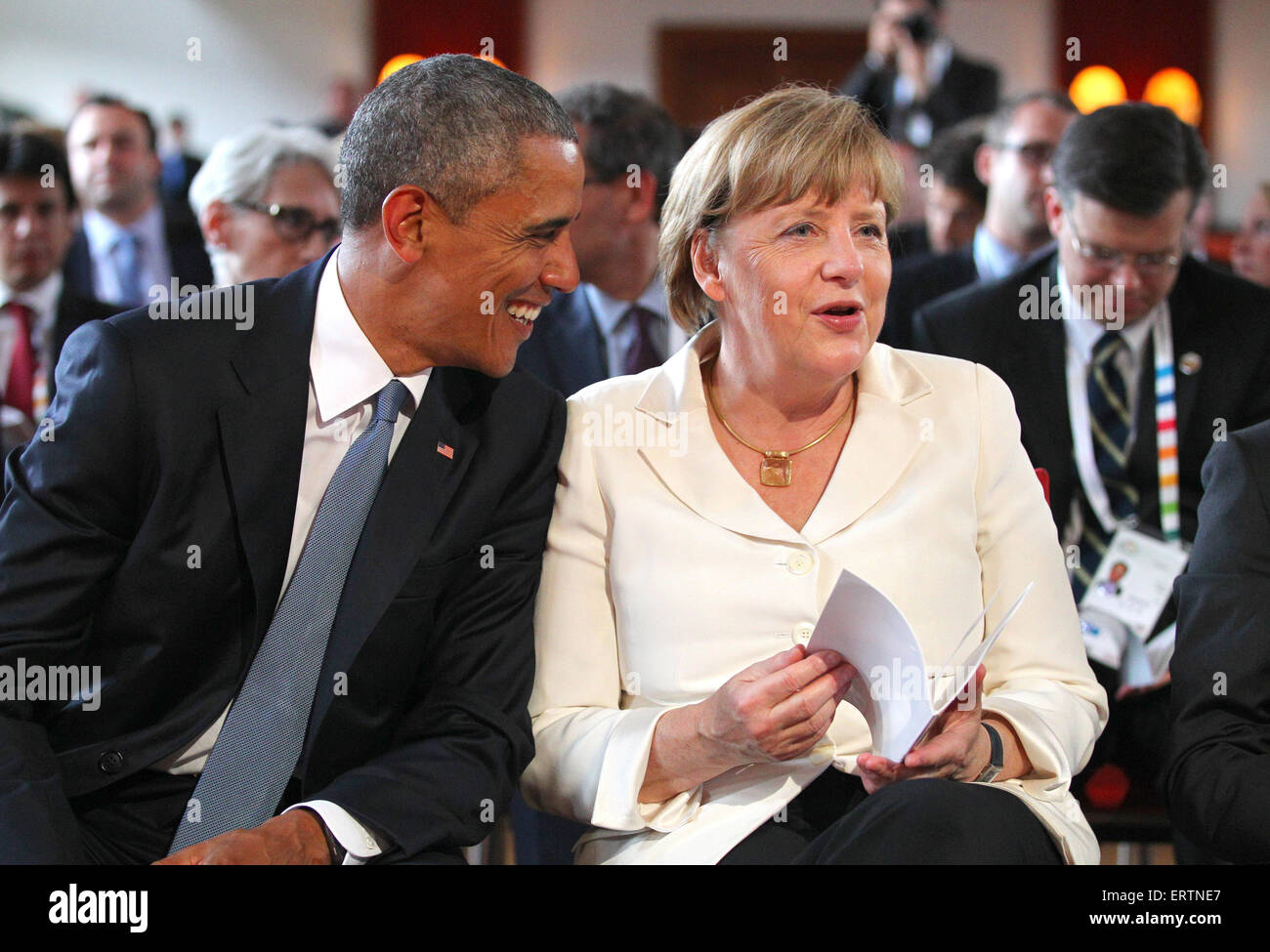 G7 summit 2015 on castle hi-res stock photography and images - Alamy