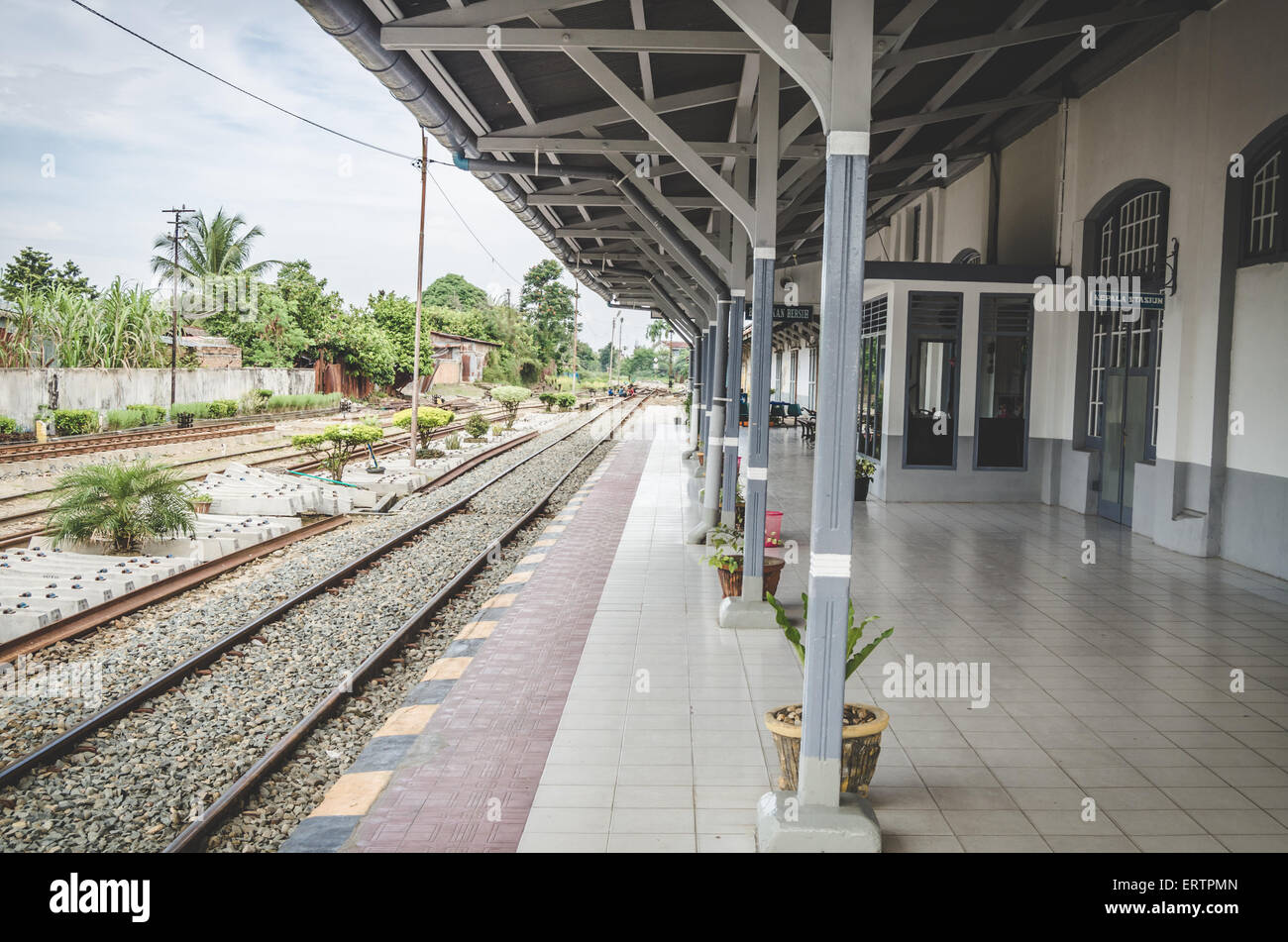 train station pematangsiantar, north sumatra indonesia Stock Photo - Alamy