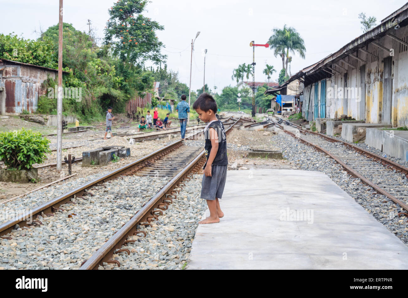 train station pematangsiantar, north sumatra indonesia Stock Photo - Alamy
