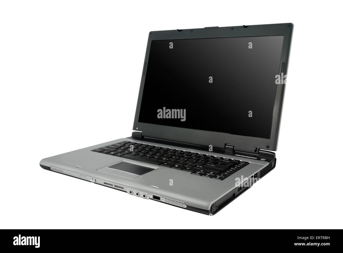 Laptop on white background Stock Photo - Alamy