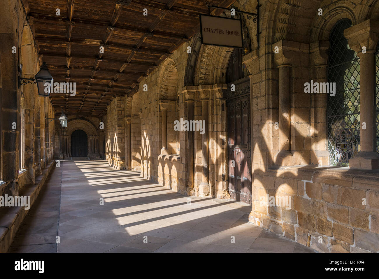 Cloister at Durham Cathedral, Durham, England, UK Stock Photo - Alamy