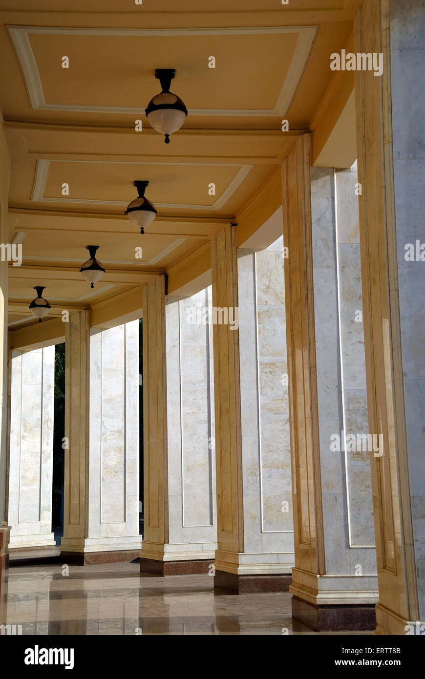 Corridor with columns Stock Photo - Alamy