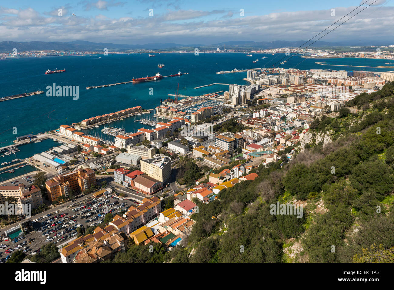 Aerial view of gibraltar hi-res stock photography and images - Alamy