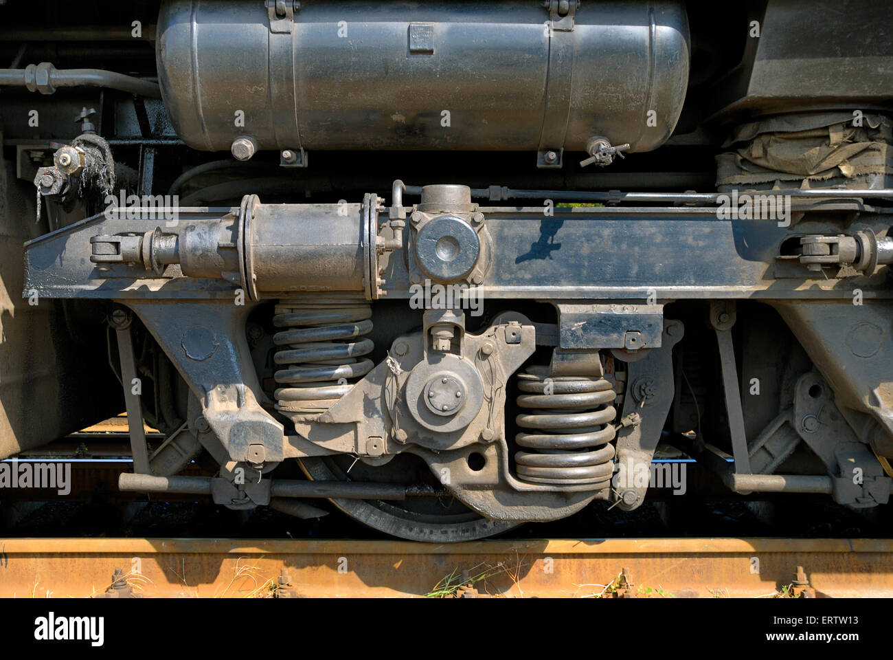 Railway engine wheel mechanism hi-res stock photography and images - Alamy