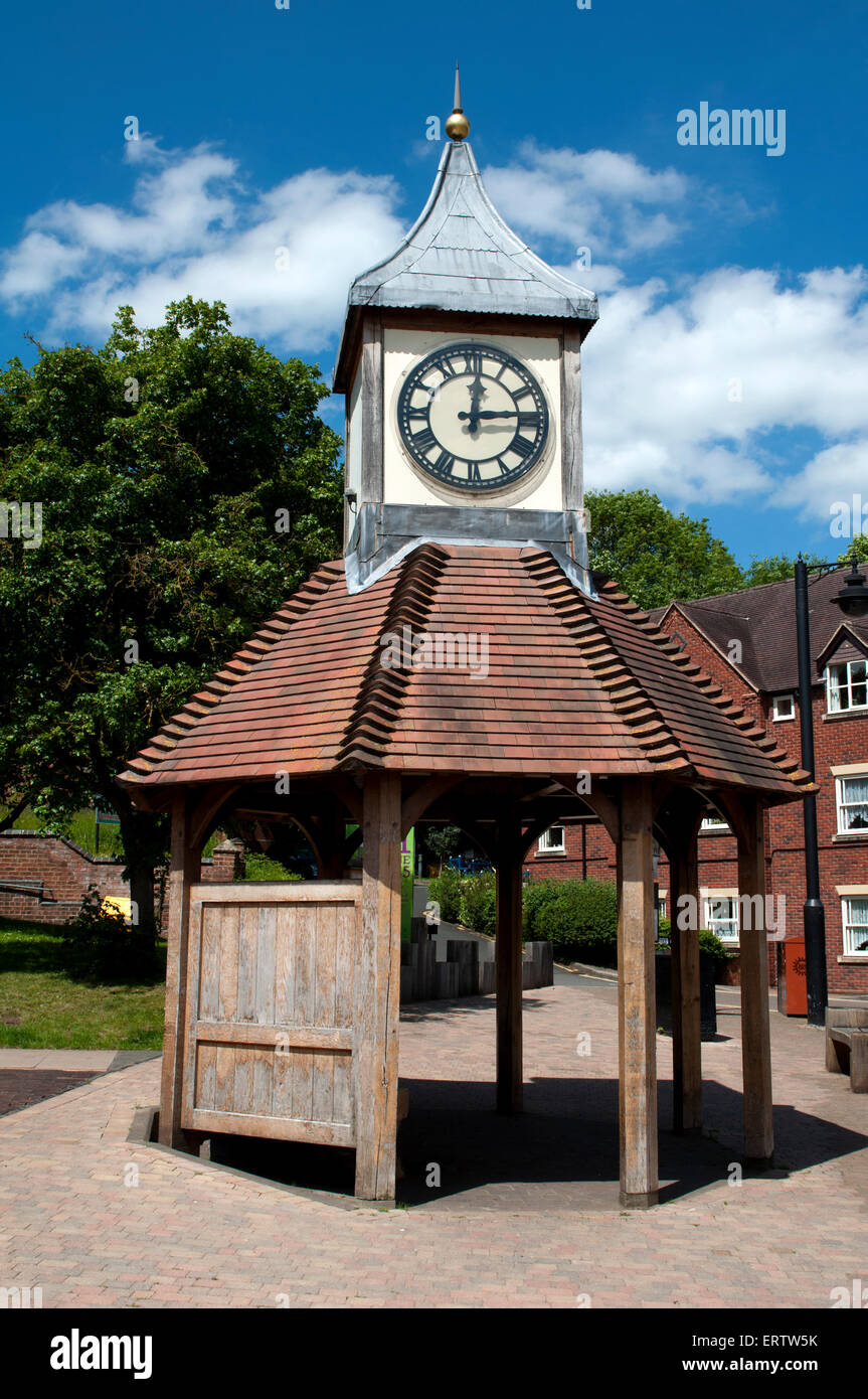 The clock tower, High Street, Kinver, Staffordshire, England, UK Stock ...
