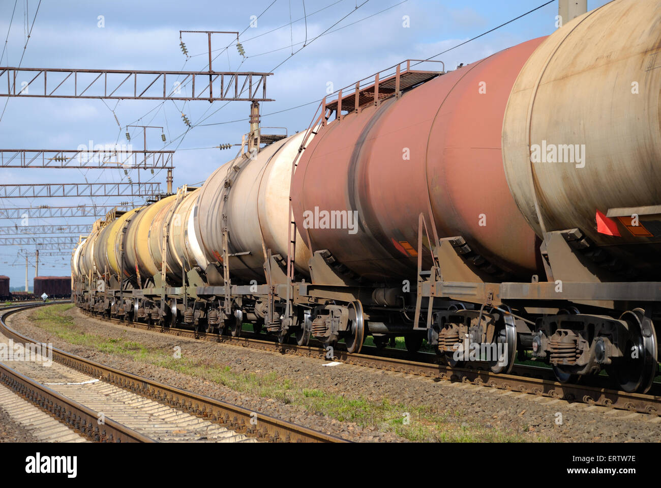 Railway tanks for mineral oil and other cargoes Stock Photo - Alamy