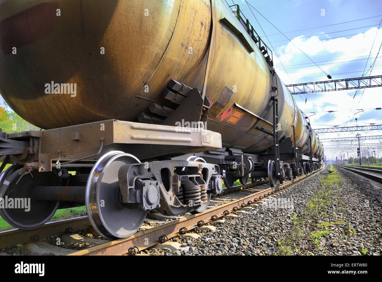 Oil barrel tanker train hi-res stock photography and images - Alamy