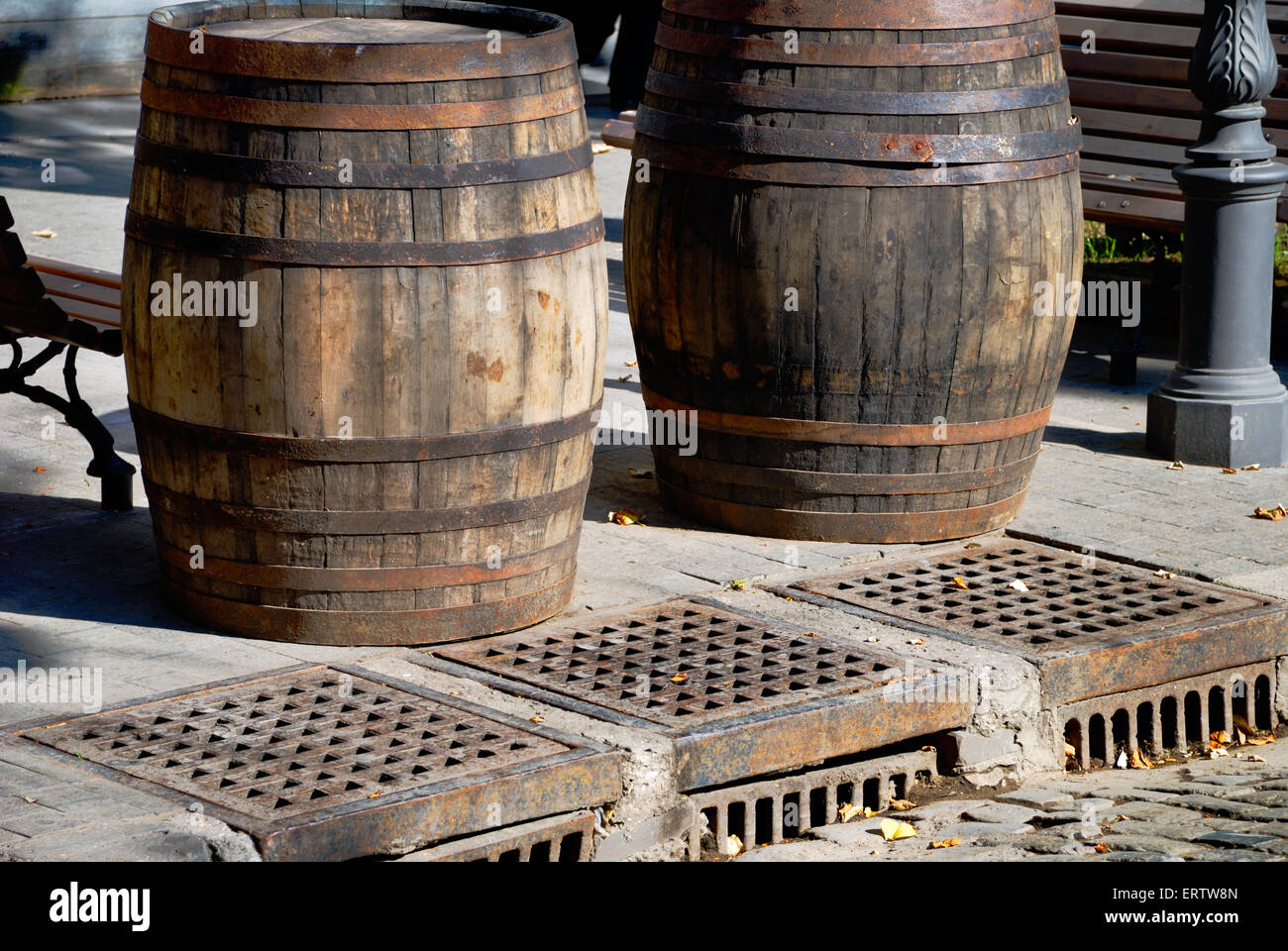 Wooden cask stand hi-res stock photography and images - Alamy
