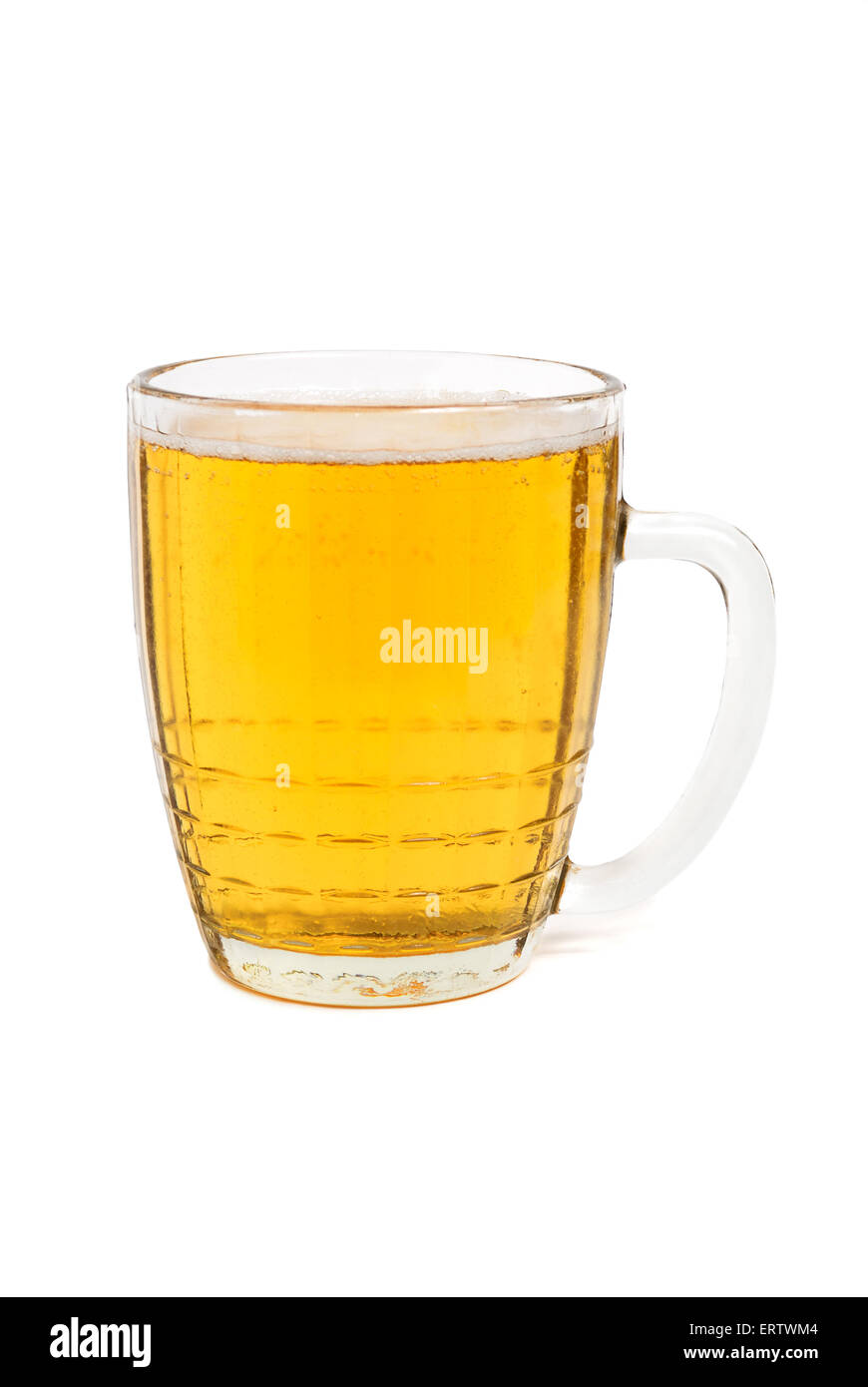 The half litre of beer glass on white Stock Photo - Alamy