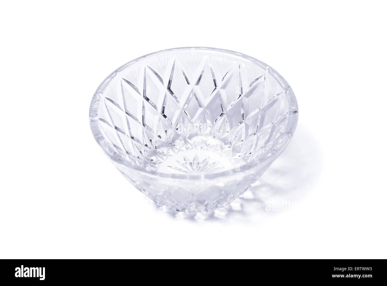 Empty crystal vase isolated on white background Stock Photo - Alamy