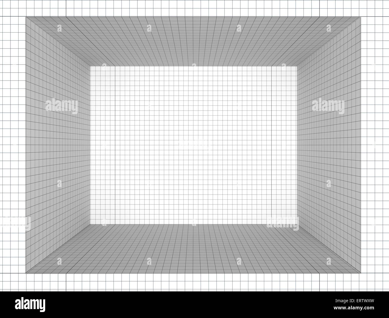geometric composition quad room, 3d illustration Stock Photo - Alamy